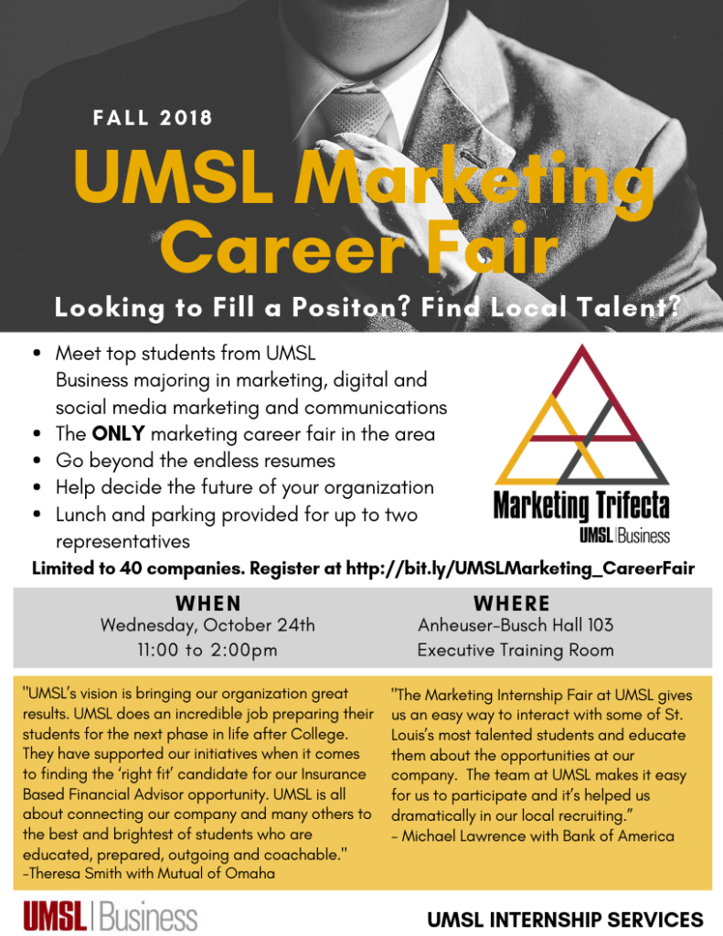 UMSL Business Invites 40 Companies to Attend UMSL Marketing Intern and ...